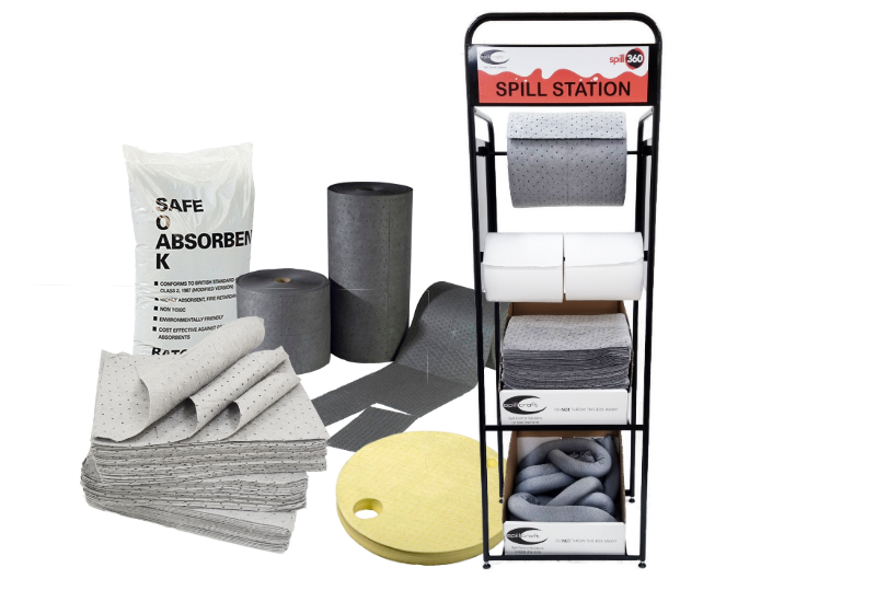 Which absorbents should I use on spills?